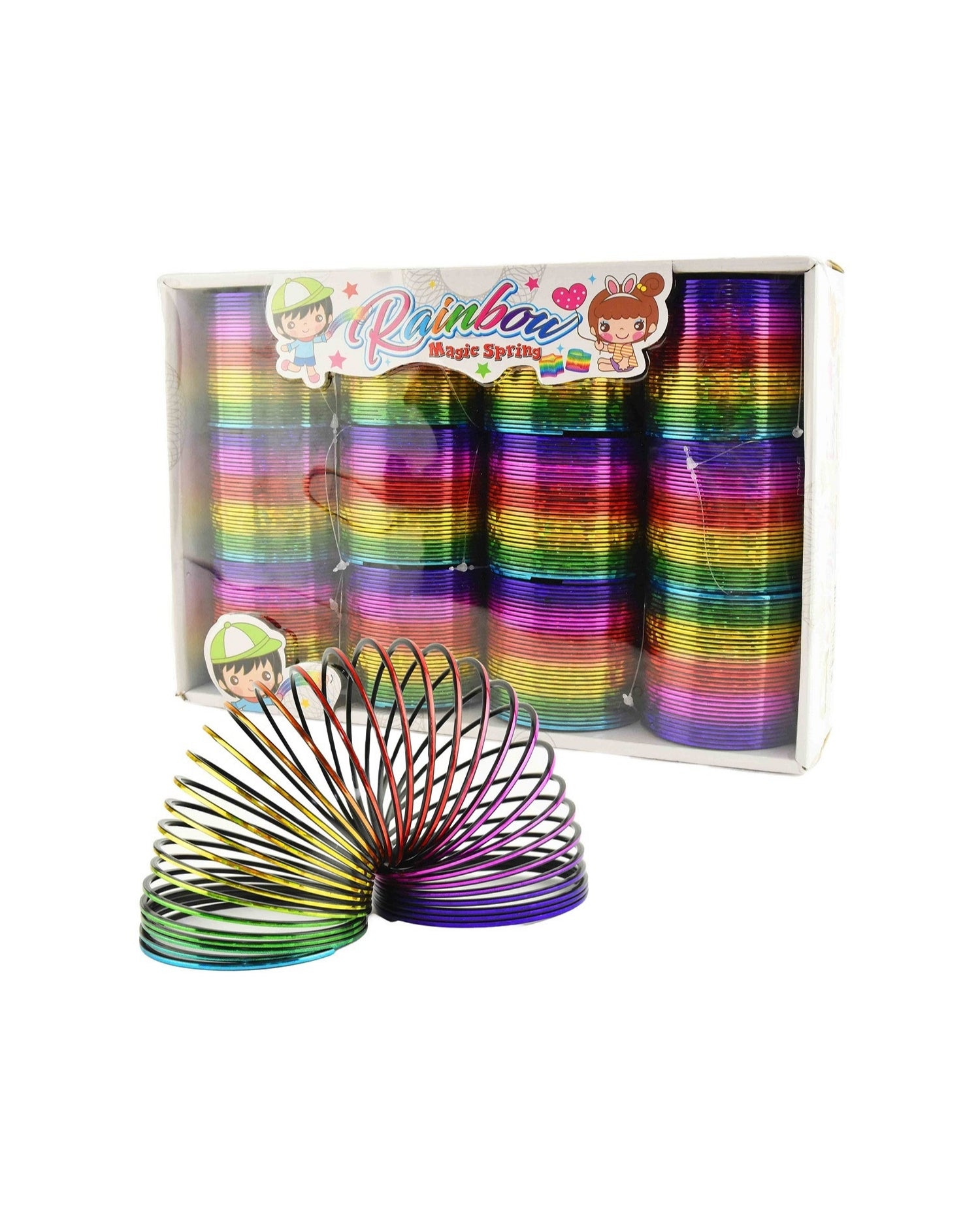 Spring fjeder rainbow - 6cm – Kims Kram