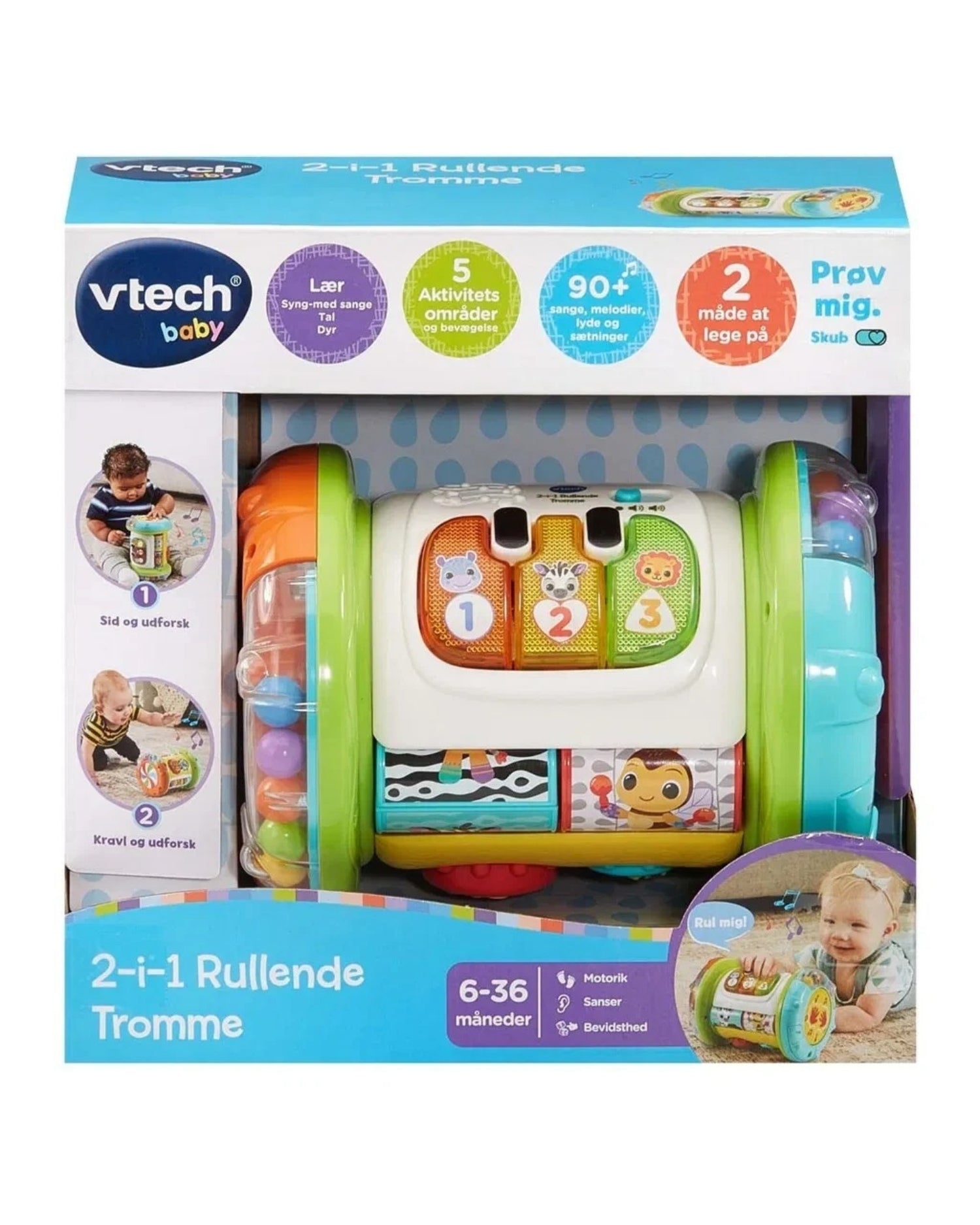 Vtech 2- In 1 Rolling Explorer Drum DK – Kims Kram
